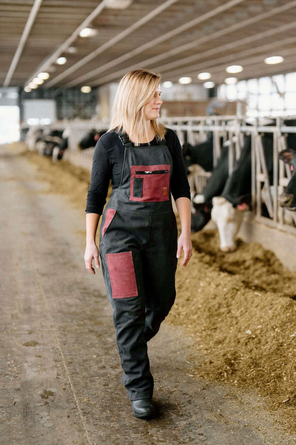 Charcoal Rose Canvas Overalls - Women's Unlined Workwear | DFR – Durnin ...