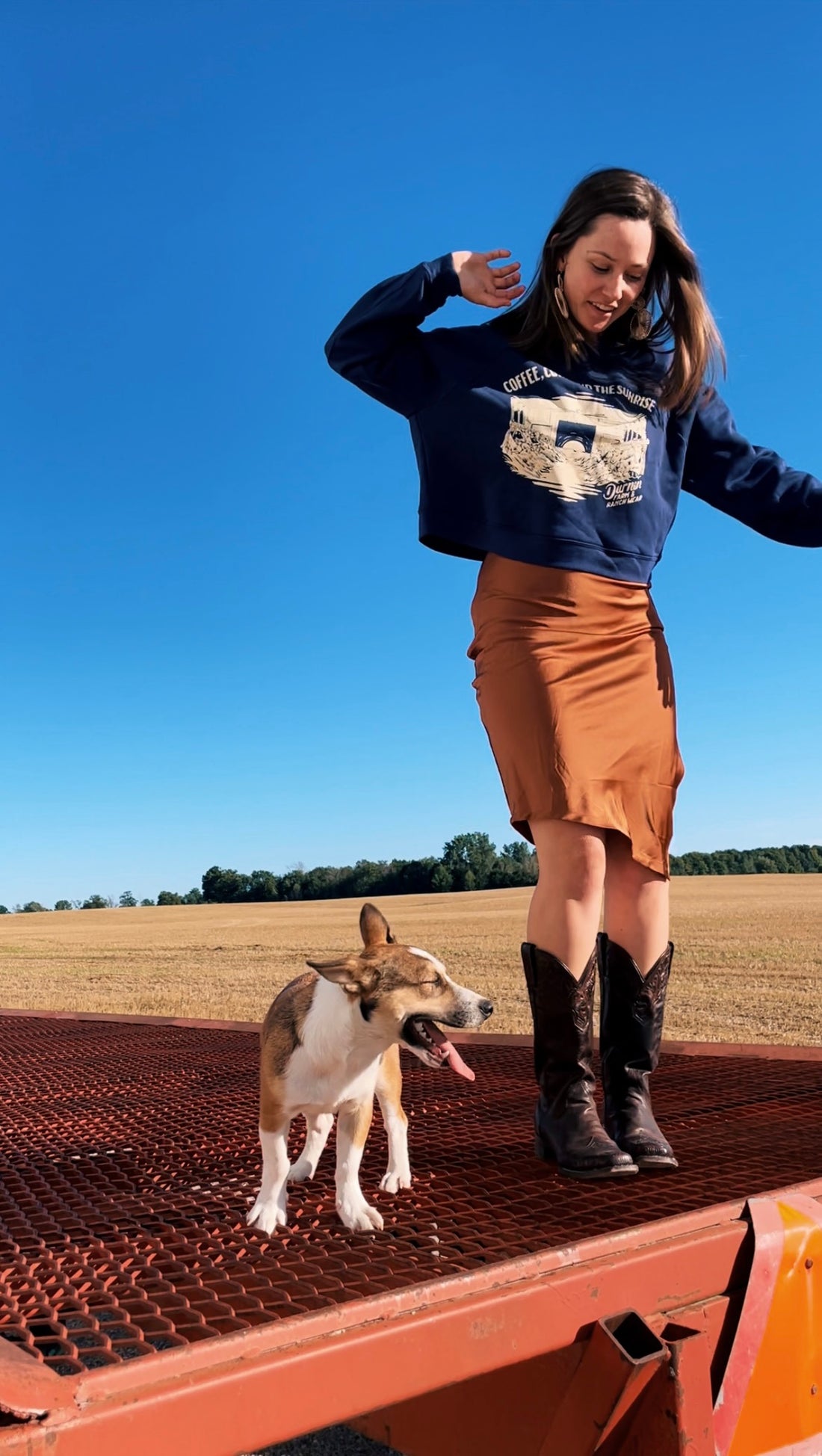 "Coffee, Cows, and the Sunrise" Cropped Crewneck Sweatshirt – Durnin ...